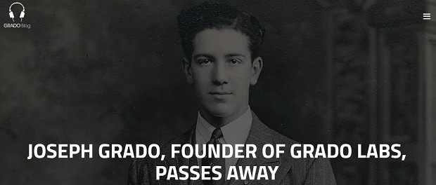 訃報 グラド創業者、Joseph Grado氏が逝去 - Headphone+Earphone